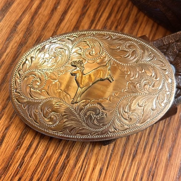 Montana Silversmiths | Accessories | Montana Silversmiths German Silver Belt Buckle With Gold ...